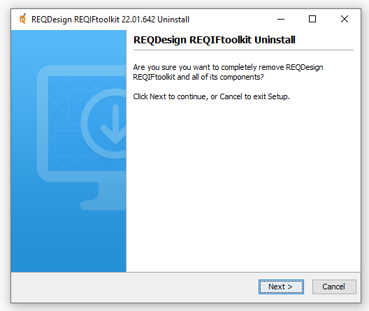 Uninstalling REQIFtoolkit